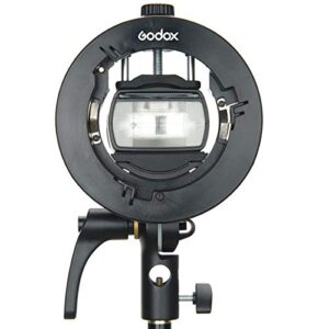 Godox S2 Bowen Mount S-Type Flash Holder Bracket for Godox V1 V860II AD200 AD200Pro AD400Pro Speedlite Strobe Flash