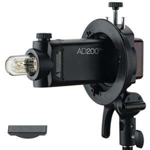 Godox S2 Bowen Mount S-Type Flash Holder Bracket for Godox V1 V860II AD200 AD200Pro AD400Pro Speedlite Strobe Flash