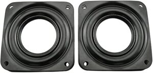 longdex lazy susan bearing 2pcs 3 inch square lazy susan turntable rotating bearing plate for diy project black