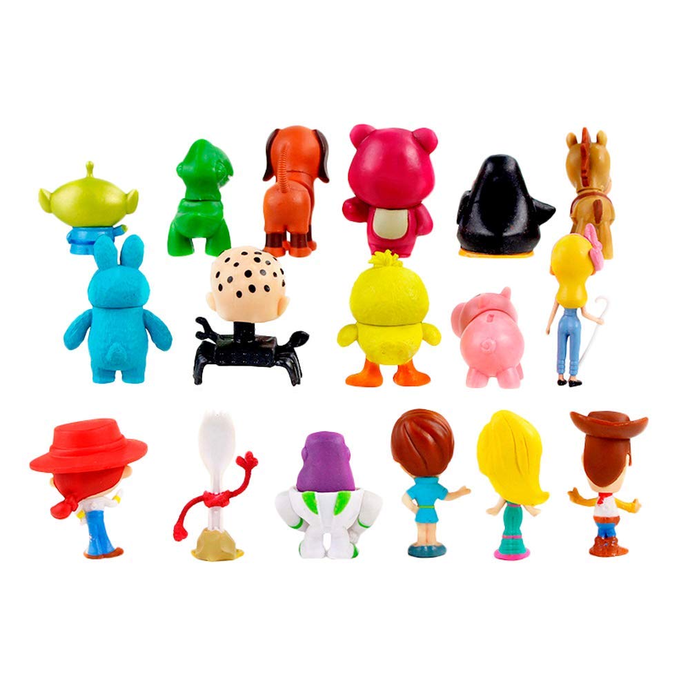 17 Pcs Mini Figurines for Kids – Collectible Toy Story Cake Toppers – Great Party Favors for Toddlers – Toy Story Birthday Party Cake Decoration Supplies