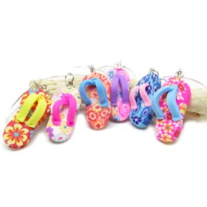 Flip Flop Wine Glass Charm Set - Beach Wine Accessories - Hostess Gift - Wine Party Favors - Wine Lover Gifts