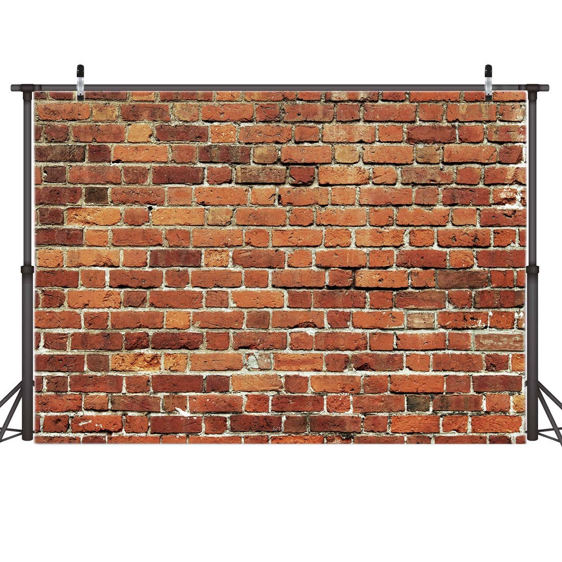 AIIKES 8x6FT Red Brick Wall Photography Backdrop Thin Vinyl Photo Backdrops Background Baby Birthday Party Wedding Graduation Home Decoration Photo Booth Studio Prop Banner 11-506