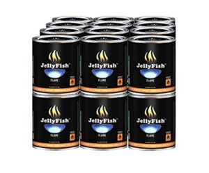 real jellyfish flame premium gel fuel 24 cans indoor or outdoor made in usa 13oz