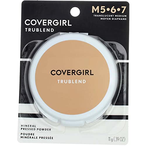 Covergirl TruBLEND Pressed Powder 4 Translucent Medium .39oz, Medium 4 (Pack of 4)4