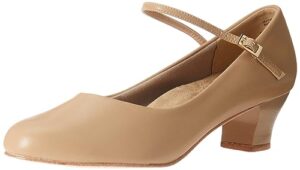 capezio women's medium cassie jr. character shoe, caramel, 12