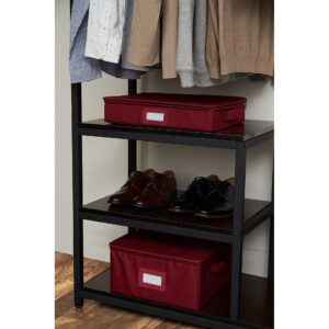 Covermates Keepsakes - Zip-Top Storage Box - Heavy Duty Polyester- Reinforced Handles - Stackable Design - Indoor Storage, Scarlett Red