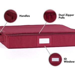 Covermates Keepsakes - Zip-Top Storage Box - Heavy Duty Polyester- Reinforced Handles - Stackable Design - Indoor Storage, Scarlett Red