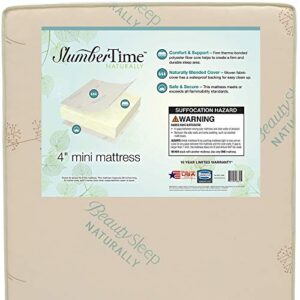 simmons kids slumbertime naturally 4-inch mini crib mattress