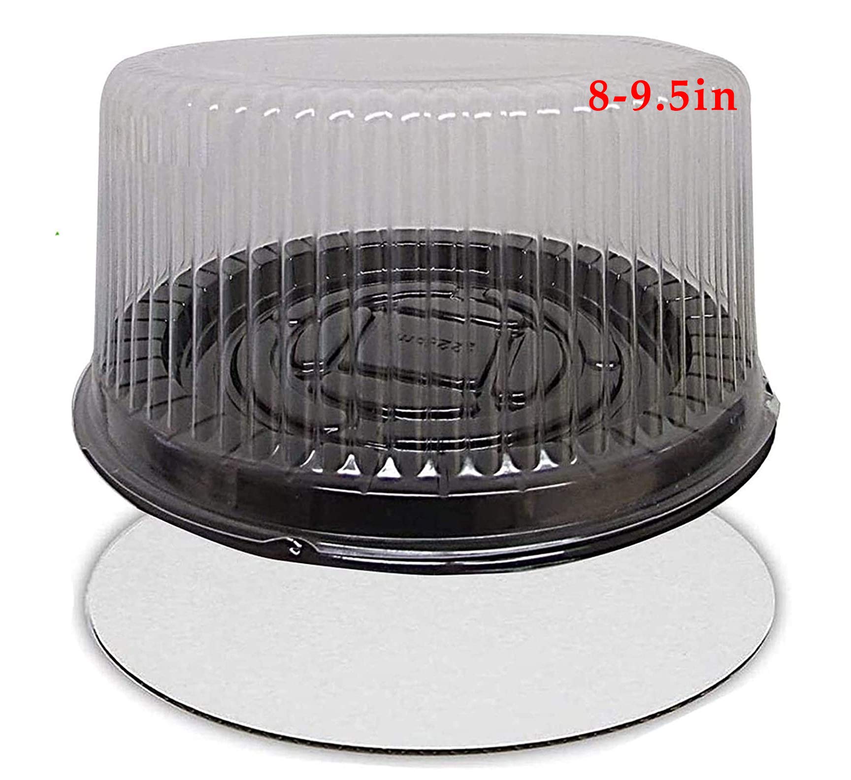 10-inch Cake Container with Clear Dome Lid 9 Inch and Cake Boards - 10pack