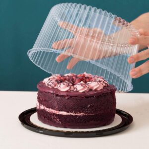 10-inch Cake Container with Clear Dome Lid 9 Inch and Cake Boards - 10pack