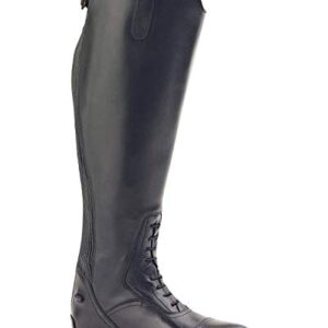 Ovation Women's Durable Stylish Equestrian Horse Riding Tall Extra Wide Calf Leather Flex Plus Field Boot, Short, 8 X