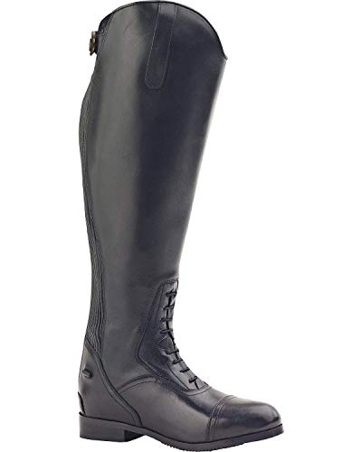 Ovation Women's Durable Stylish Equestrian Horse Riding Tall Extra Wide Calf Leather Flex Plus Field Boot, Short, 8 X