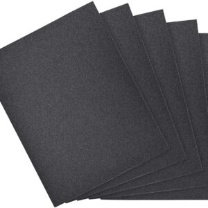 Utoolmart 120 Grits Sanding Sheets Sandpaper Wet Dry Silicon Carbide Sandpaper for Wood Furniture Metal Automotive Polishing 5pcs