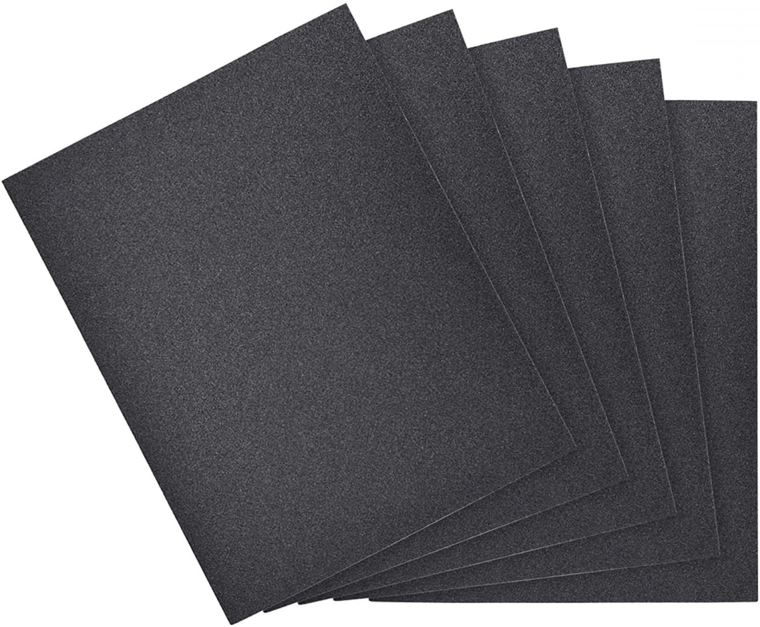 Utoolmart 120 Grits Sanding Sheets Sandpaper Wet Dry Silicon Carbide Sandpaper for Wood Furniture Metal Automotive Polishing 5pcs