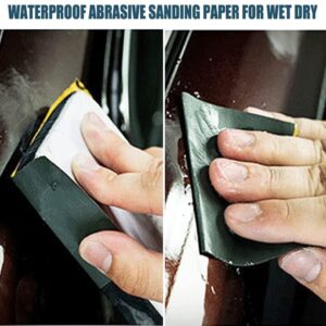 Utoolmart 120 Grits Sanding Sheets Sandpaper Wet Dry Silicon Carbide Sandpaper for Wood Furniture Metal Automotive Polishing 5pcs