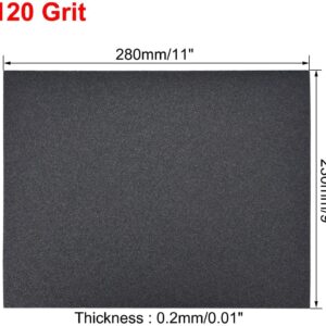 Utoolmart 120 Grits Sanding Sheets Sandpaper Wet Dry Silicon Carbide Sandpaper for Wood Furniture Metal Automotive Polishing 5pcs