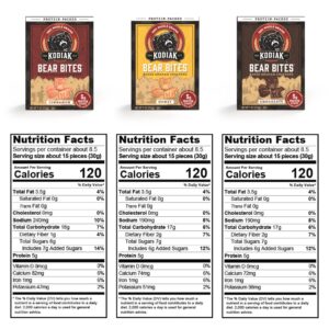 Kodiak Cakes Bear Bites Graham Crackers Variety Pack: Honey, Chocolate & Cinnamon Snacks