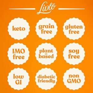 Livlo Keto Nut Granola Cereal - Grain Free & Gluten Free - 1g Net Carbs - Keto Friendly Low Carb Healthy Snack - Paleo & Diabetic Friendly Food - Cinnamon Almond Pecan, 11oz