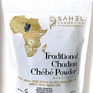 Uhuru Naturals Sahel Cosmetics Chebe Powder (50 Grams) - All-Natural Ingredients Promotes Hair Growth Helps Prevent Breakage Formulated for Kinky Hair Available in 4 Sizes