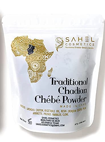 Uhuru Naturals Sahel Cosmetics Chebe Powder (50 Grams) - All-Natural Ingredients Promotes Hair Growth Helps Prevent Breakage Formulated for Kinky Hair Available in 4 Sizes