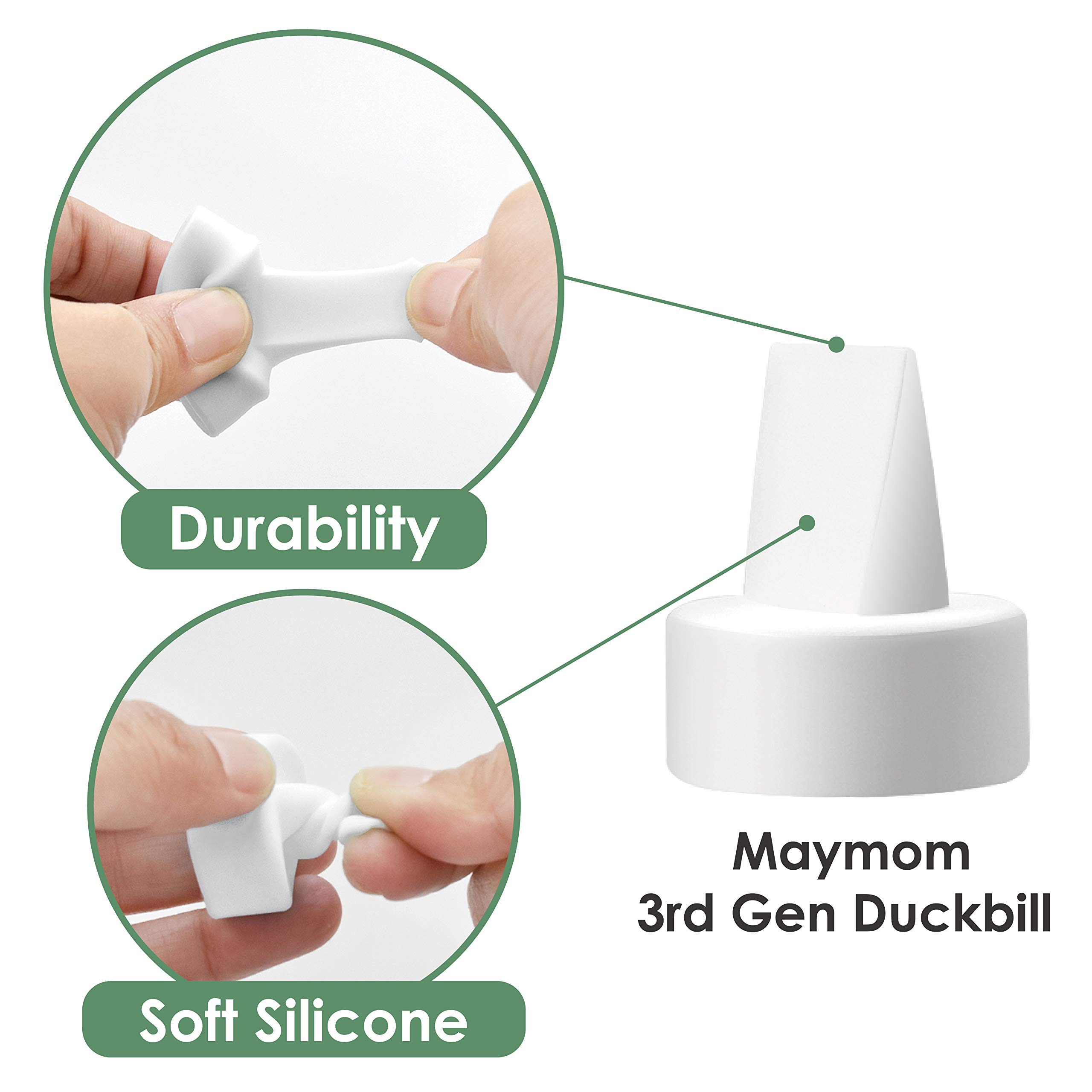 Maymom Duckbill Valves Compatible with Spectra S1 Spectra S2 Spectra 9 Plus Spectra Dew 350 Not Original Spectra Pump Parts Spectra S2 Accessories Replace Spectra Valve (4 ct White 3G)