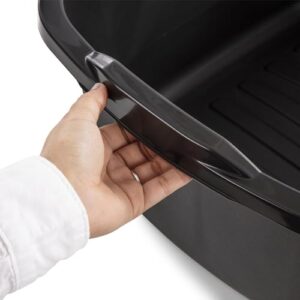 Sterilite 18 Qt Dishpan, Bin Ideal for Soaking and Cleaning Dirty Dishes in the Kitchen Sink, Black, 6-Pack