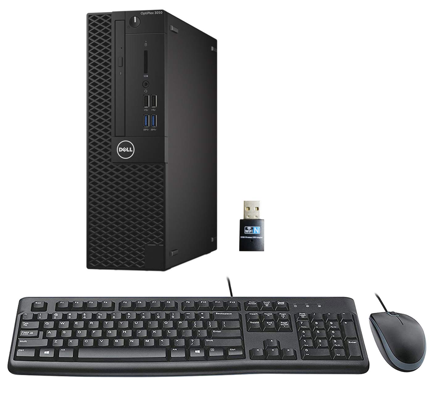 Dell Optiplex 3050 SFF Desktop PC, Intel i5-6500 3.2GHz 4 Core, 16GB DDR4, 500GB SSD, WiFi, Win 10 Pro, Keyboard, Mouse (Renewed)