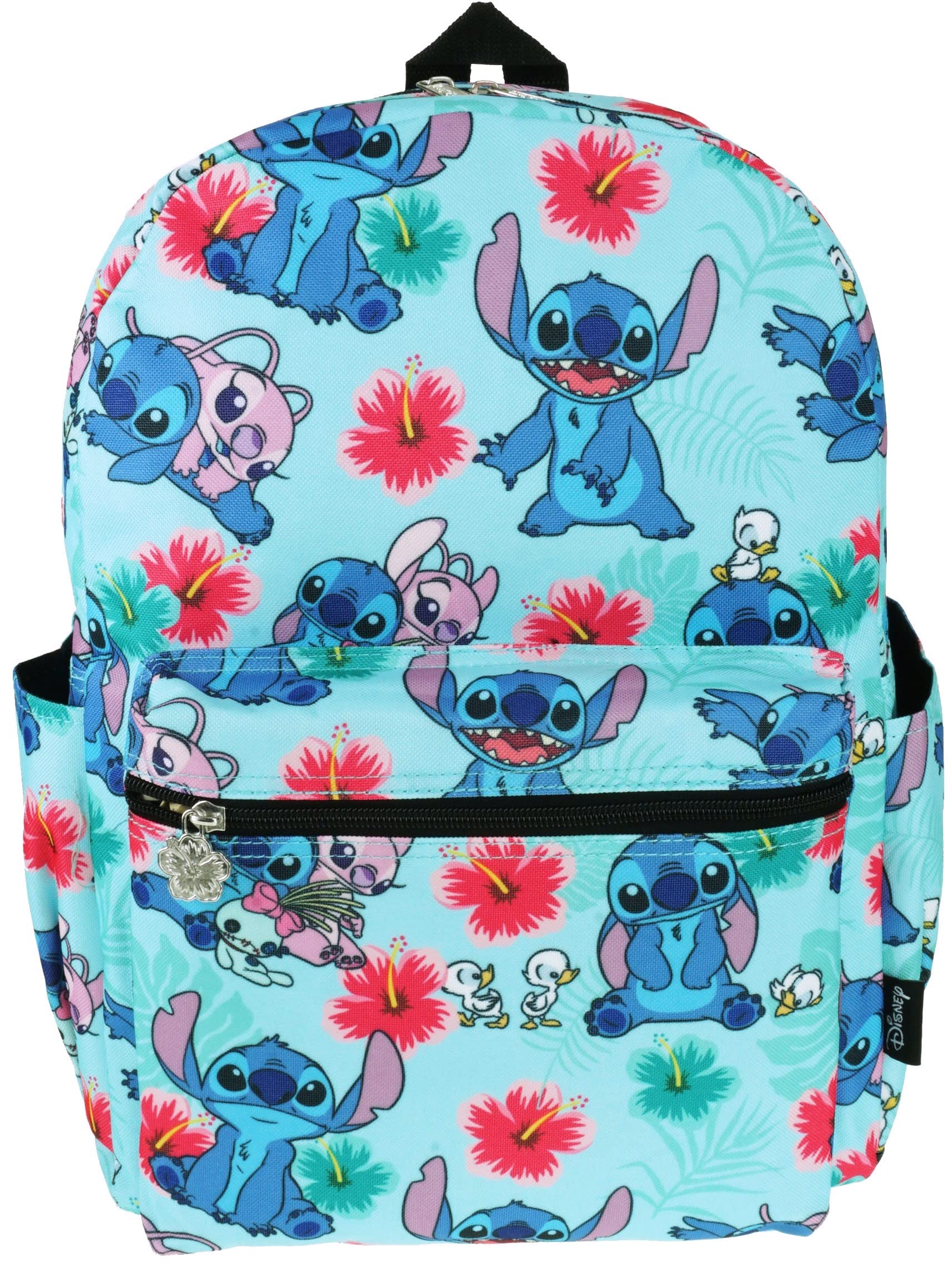 Lilo and Stitch 16 Inch Allover Print Laptop Backpack (Aqua)