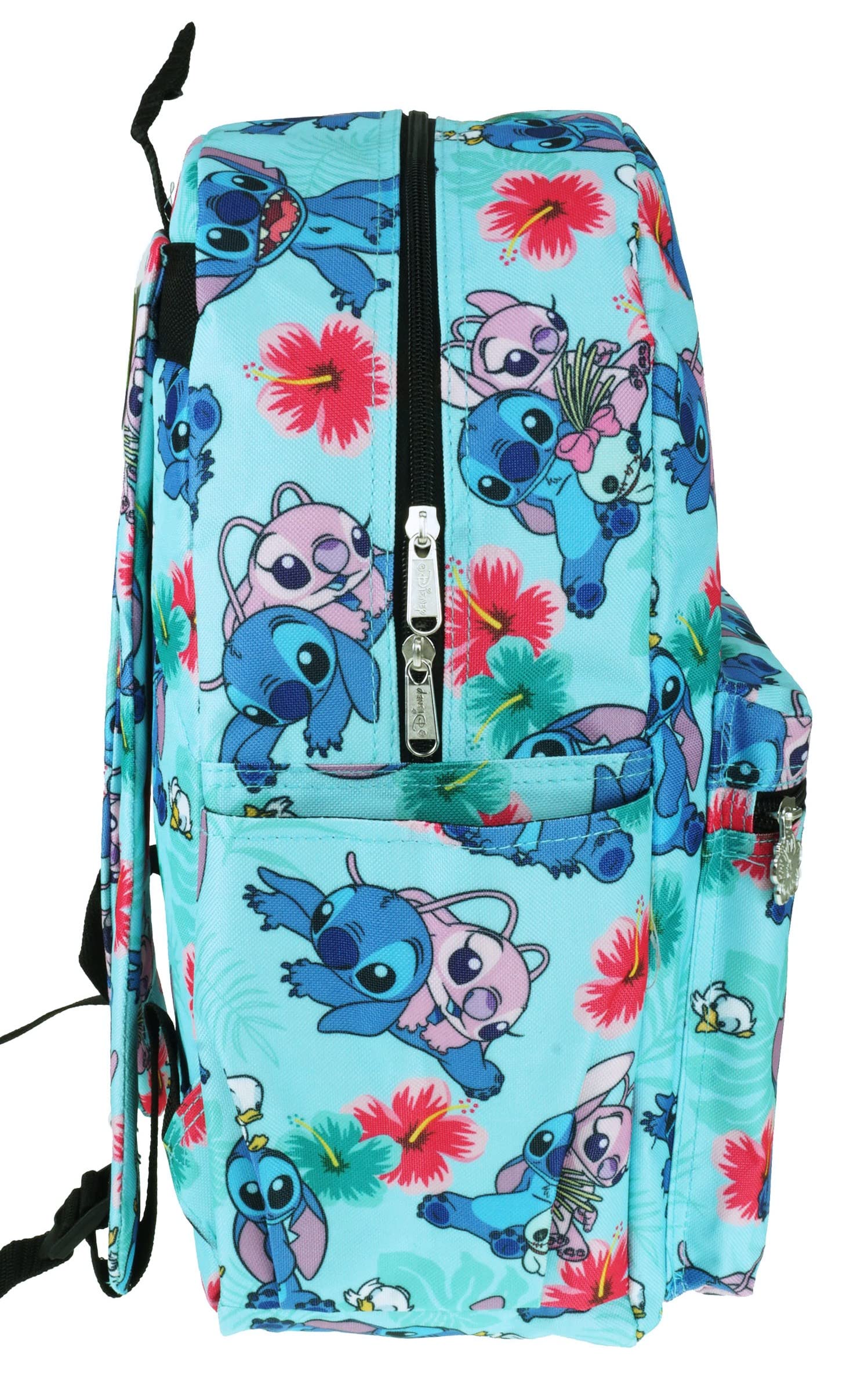 Lilo and Stitch 16 Inch Allover Print Laptop Backpack (Aqua)