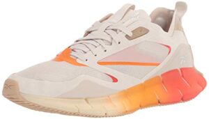 reebok women's zig kinetica horizon cross trainer, alabaster/utility beige/carotene, 9