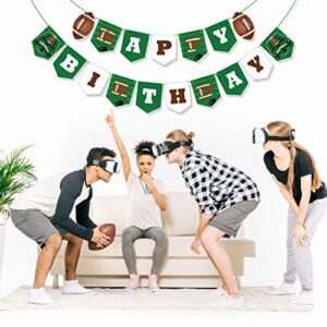 Football Party Decorations, Football Birthday Banner Football Theme String Flags Happy Birthday Bunting Sign for Sport Theme Decoration Football Party Decor