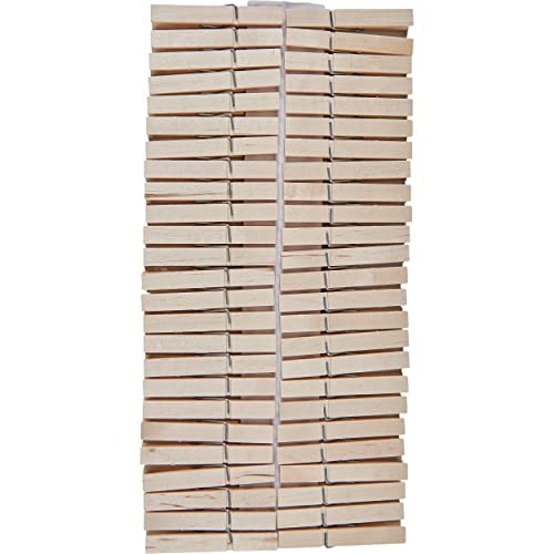 Sorillo Brands-Wooden Clothes Pins, Natural Wood, 50 Pack, 2.9 Inch, Rust Resistant Clothes Pins Wooden, Clothes Pins for Classroom, Clothes Pins for Crafts, Large Clothes Pins Wood