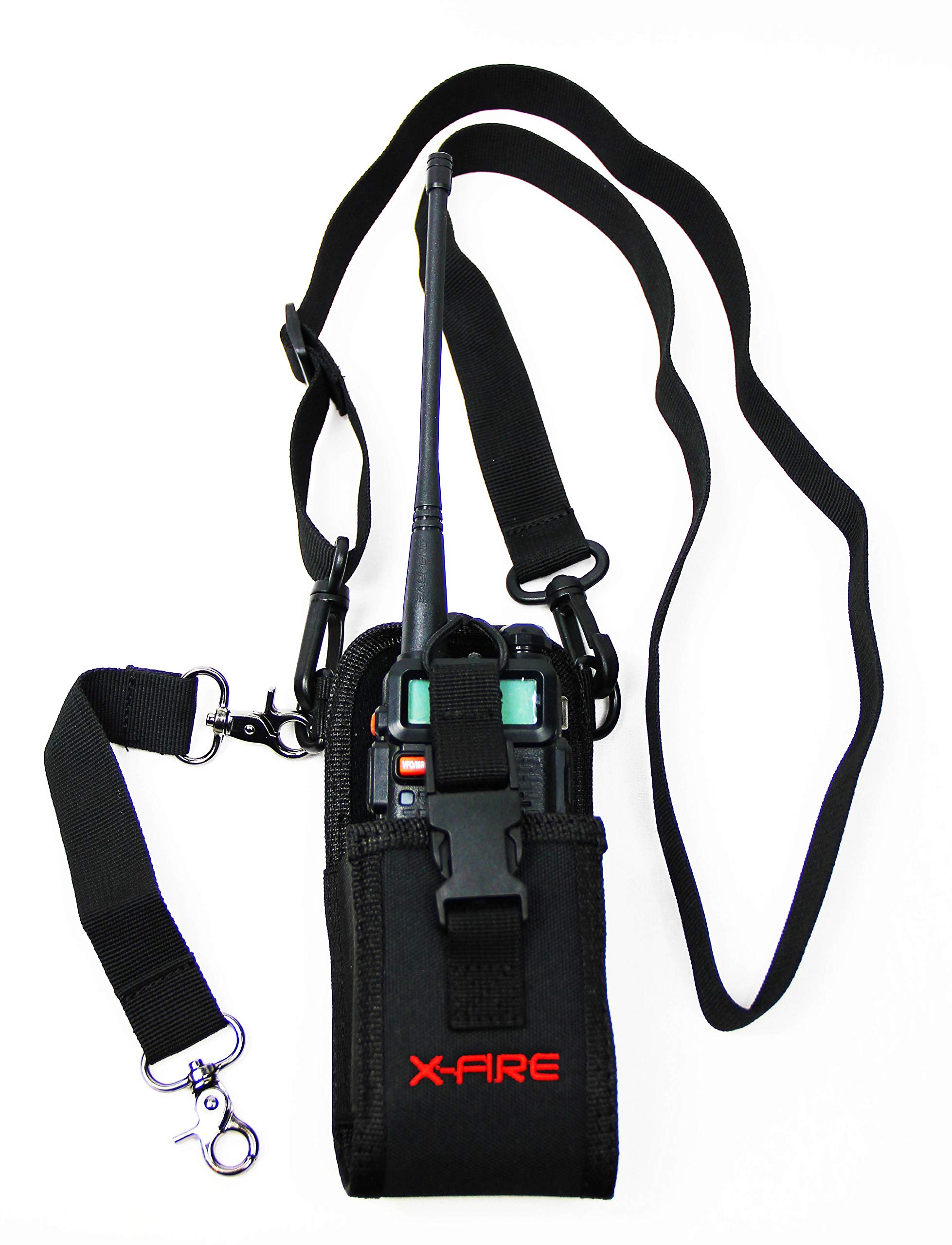 X-FIRE® ‘Radio Strap’ Washable Firefighter EMS Portable Radio Shoulder/Duty Belt Holder w/Anti-Sway Strap