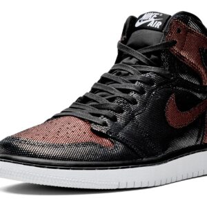 Nike Womens Air Jordan 1 Hi OG Fearless Black/Black-MTLC Rose Gld Synthetic Size 7