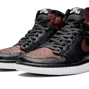 Nike Womens Air Jordan 1 Hi OG Fearless Black/Black-MTLC Rose Gld Synthetic Size 7