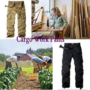 Women's Cotton Casual Military Army Cargo Combat Work Pants with 8 Pocket Grey US 8