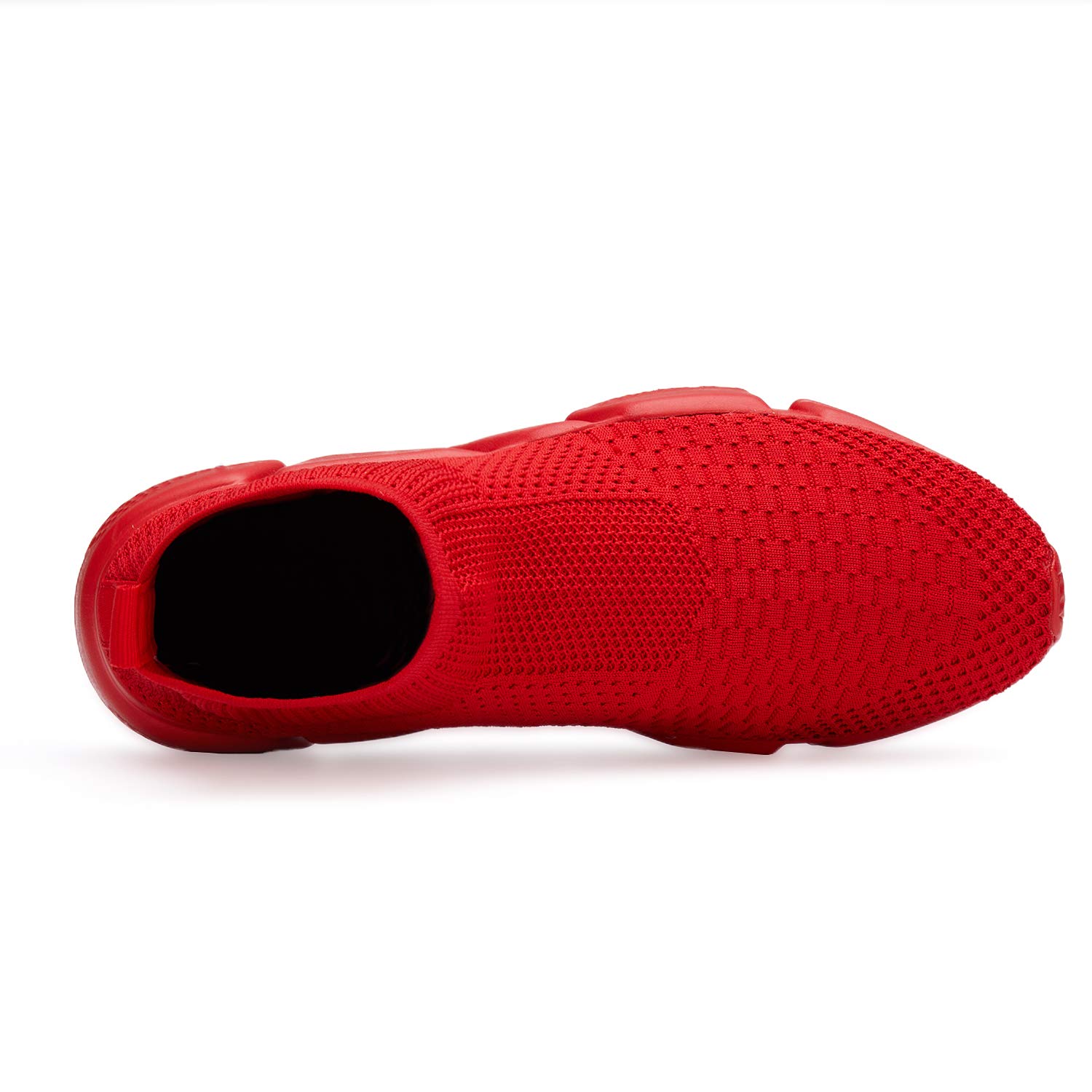 Hetios Kids Tennis School Slip-on Soft Knit Sock Shoes Athletic Comfortable Fashion Boys Girls Running Shoes Outdoor Red Little Kid 2 M US