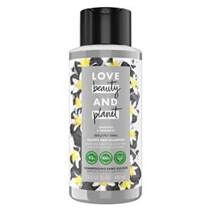 love beauty and planet clarifying shampoo delightful detox charcoal & bergamot vegan, paraben & sulfate & silicone & cruelty free, coconut, 13.5 fl oz