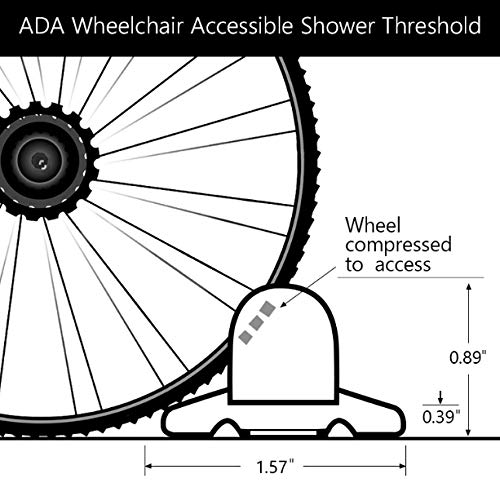 Duzzy 67 Inch Collapsible Shower Threshold Water Dam, Ideal for Wheelchair Accessible, Suitable for Accessibility ADA Handicap Showers