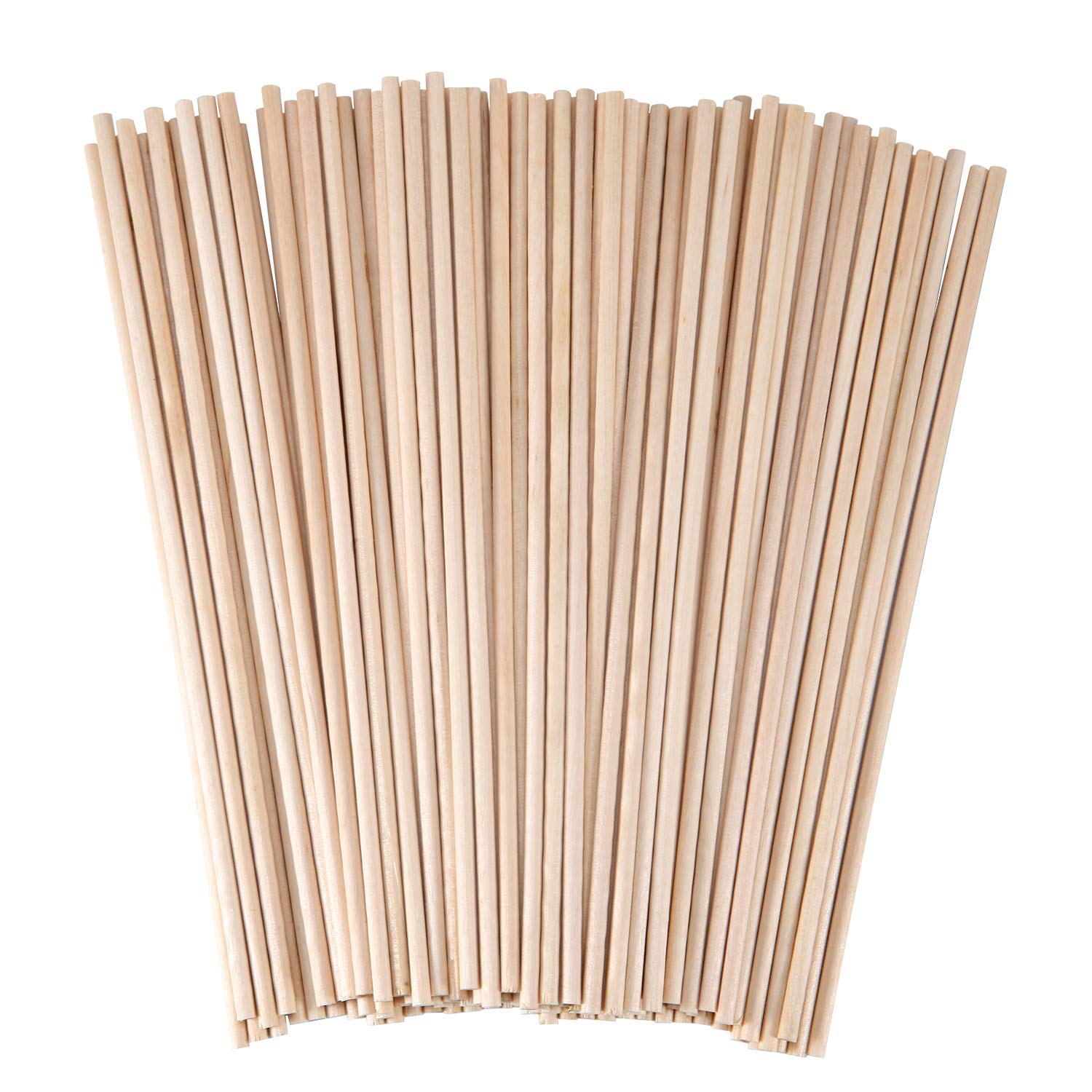 Senkary Wooden Dowel Rods 1/8 x 12 Inch Unfinished Natural Wood Craft Dowel Rods, 100 Pieces