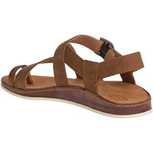 chaco women's wayfarer loop sandal, toffee, 6