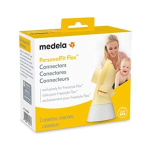 Medela PersonalFit Flex Replacement Connectors, 2 per Pack, Compatible with Freestyle Flex and Pump in Style with MaxFlow Breast Pumps, Authentic Spare Parts