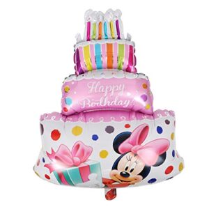 BCD-PRO 3rd Birthday Mickey Mouse Balloons for Girl 6 pcs - Party Supplies - Ribbons included