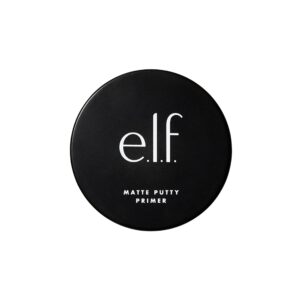 e.l.f., Matte Putty Primer, Skin Perfecting, Lightweight, Oil-free formula, Mattifies, Absorbs Excess Oil, Fills in Pores and Fine Lines, Soft, Matte Finish, All-Day Wear, 0.74 Oz