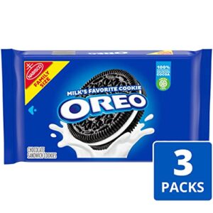 OREO Chocolate Sandwich Cookies, Family Size, 3 Packs