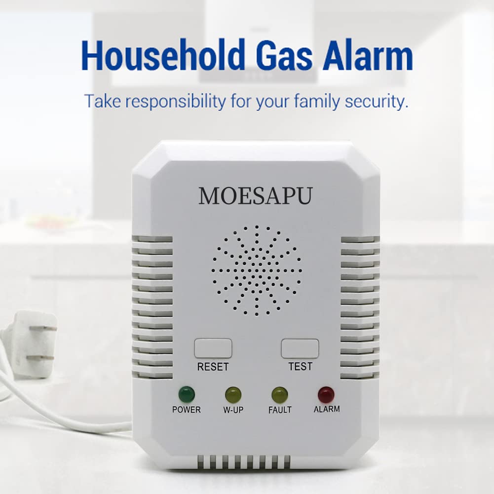 Carbon Monoxide Detector and Natural Gas Detector Alarm with Line Combination 2-in-1 Co Combustible Gas Leak Detector,Propane,LPG,Gas Leak Alarm for Kitchen/Home