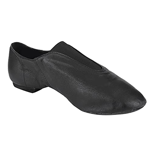 1 Pair Jazz Shoes PU Leather Latin Shoes Girls Women Black Soft Split Sole Jazz Shoes Dance Shoe Black(41)