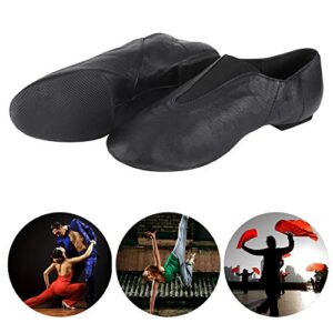 1 Pair Jazz Shoes PU Leather Latin Shoes Girls Women Black Soft Split Sole Jazz Shoes Dance Shoe Black(41)