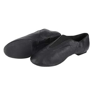 1 Pair Jazz Shoes PU Leather Latin Shoes Girls Women Black Soft Split Sole Jazz Shoes Dance Shoe Black(41)