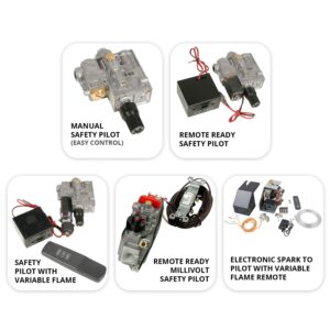 Rasmussen Alterna Vent Free FireBalls Burner Kit (AFB30-NA-AFB30-SE-B-N), 30-Inch, Remote Ready Safety Pilot, Natural Gas, Smooth FireBalls/15 Pieces/Natural